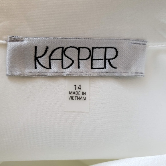 Kasper | Tops | New Kasper Satin Wide Lapel Long Sleeve Blouse Top ...